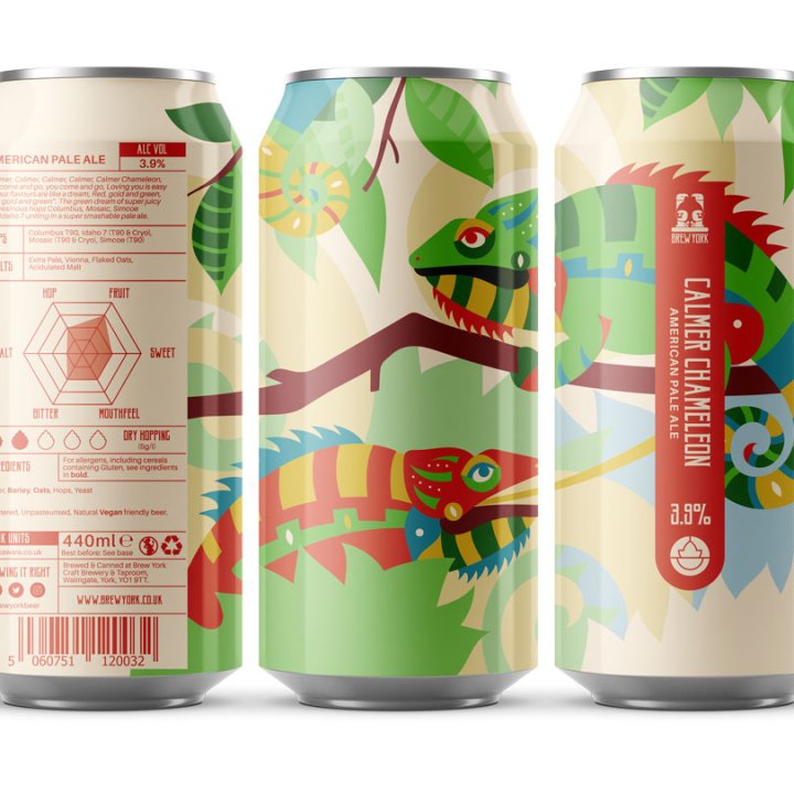 BREW YORK CALMER CHAMELEON 3.9% PALE 440ML - Crafty Fox Bar
